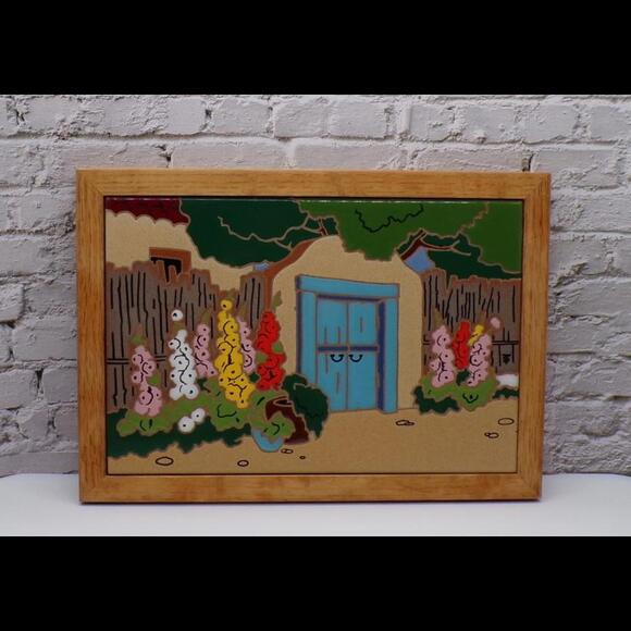 Art | Vintage Colorful Arius Tile Co Santa Fe Art Tile Adobe Garden ...